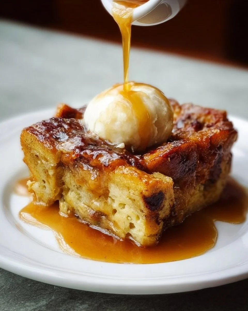 Bread Pudding with Butter Rum Sauce